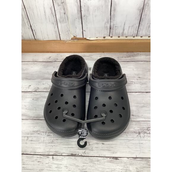 CROCS | Shoes | Classic Crocs Faux Fur Lined Dual Comfort Shoes Clogs ...